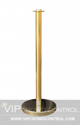 Flat Top Rope Stanchion in Gold Finish - Rope Stanchion - Decorative ...