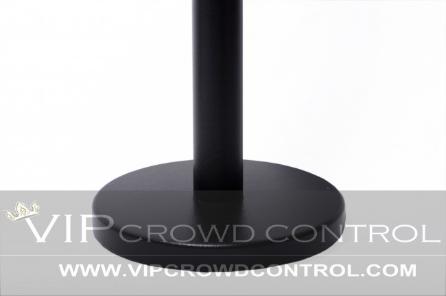 Custom Short Retractable Stanchion Black - Custom Stanchions & Belts